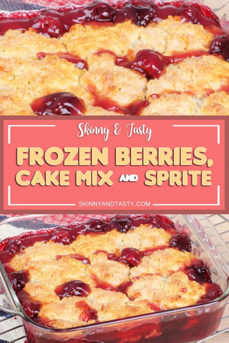 FROZEN BERRIES, CAKE MIX AND SPRITE