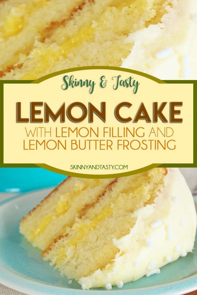 Lemon Cake with Lemon Filling and Lemon Butter Frosting