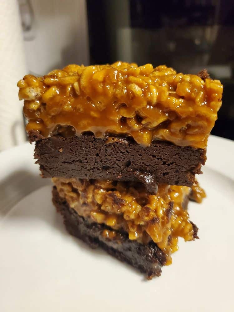 Caramel Cornflake Crunch Brownies
